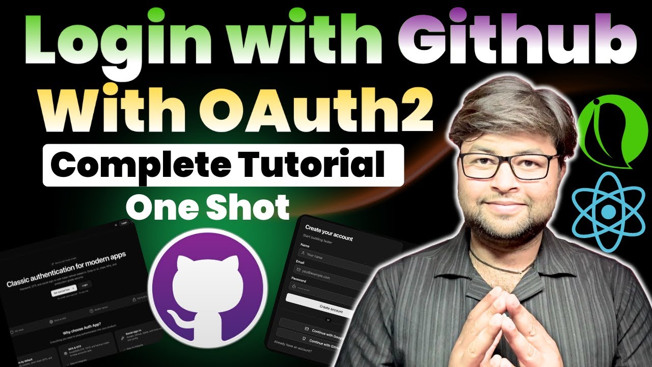 20.Lets Implement Login with Github in one shot 🔥 Auth Application using Spring Boot in Hindi