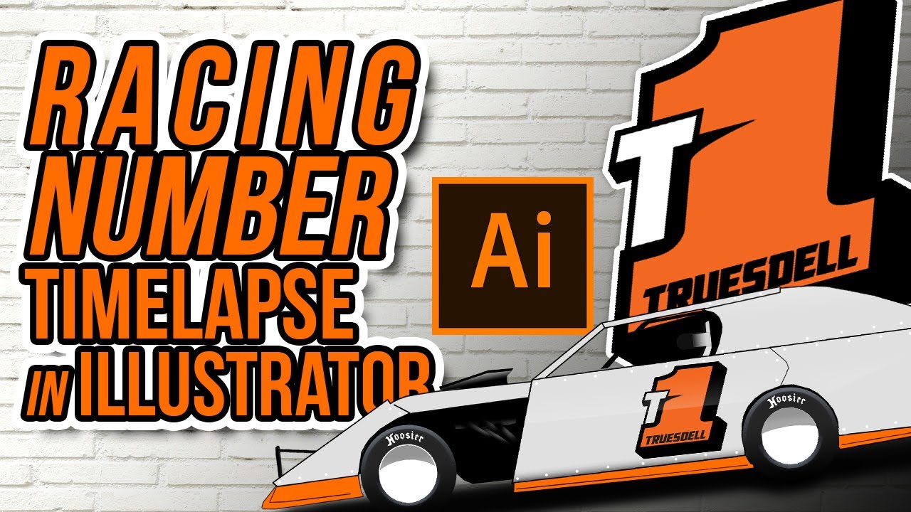 Racing Number Design Timelapse in Adobe Illustrator