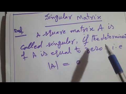 How you define singular matrix. #matrix #maths9th
