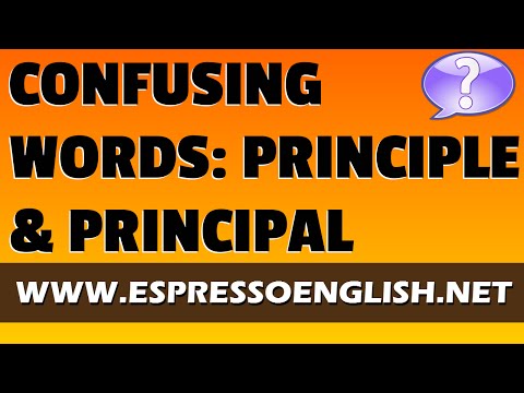 Learn Confusing English Words - PRINCIPLE and PRINCIPAL