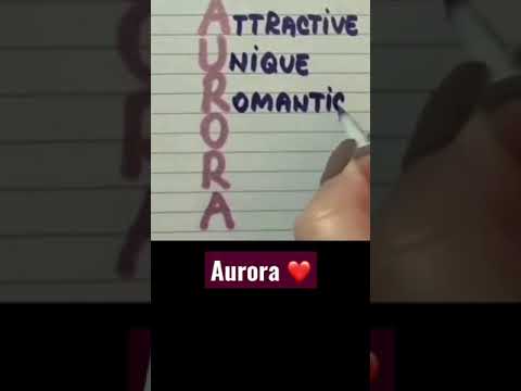 Meaning of the name AURORA #meaning #name #aurora