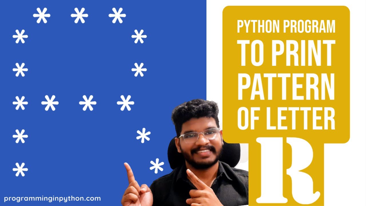 Python Program to Print Pattern of Letter R || Pattern Programming