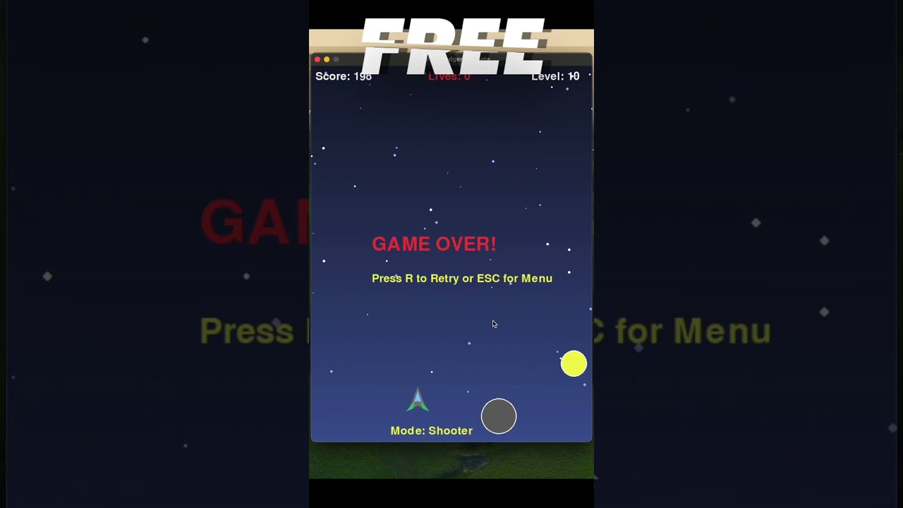 💁Asteroid Dodger Ultimate 🥶by python  #trending #coding