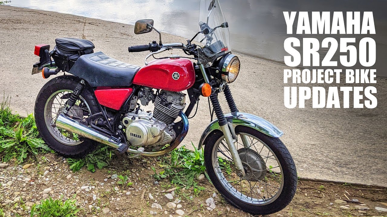 Yamaha SR250 Project Bike Updates - Battery, Tank Badges, and Rear Shocks