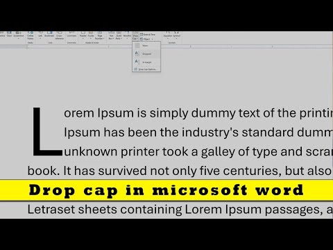 How to Use Drop Cap in Microsoft Word | Easy Tech Steps