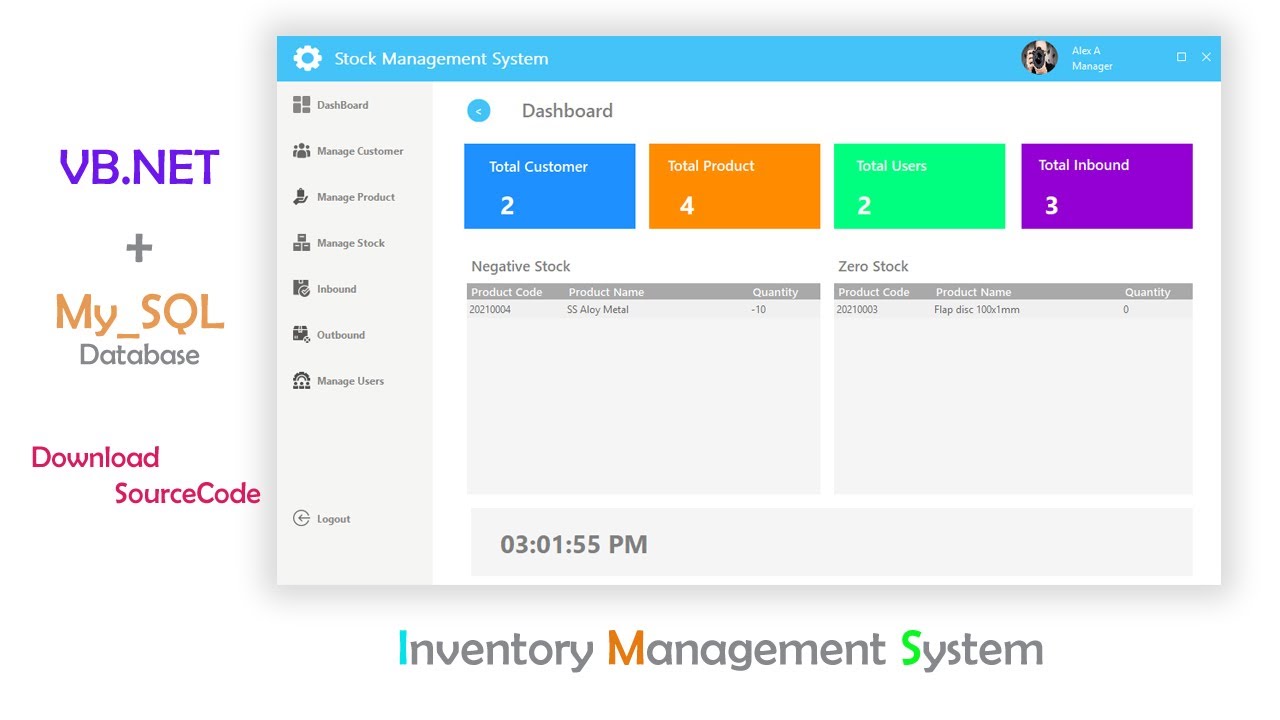Inventory Management System in VB.NET and MySql database[Source code] | VB.NET Tutorial