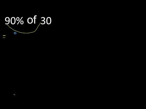 90% of 30 , percentage of a number . 90 percent of 30 . procedure