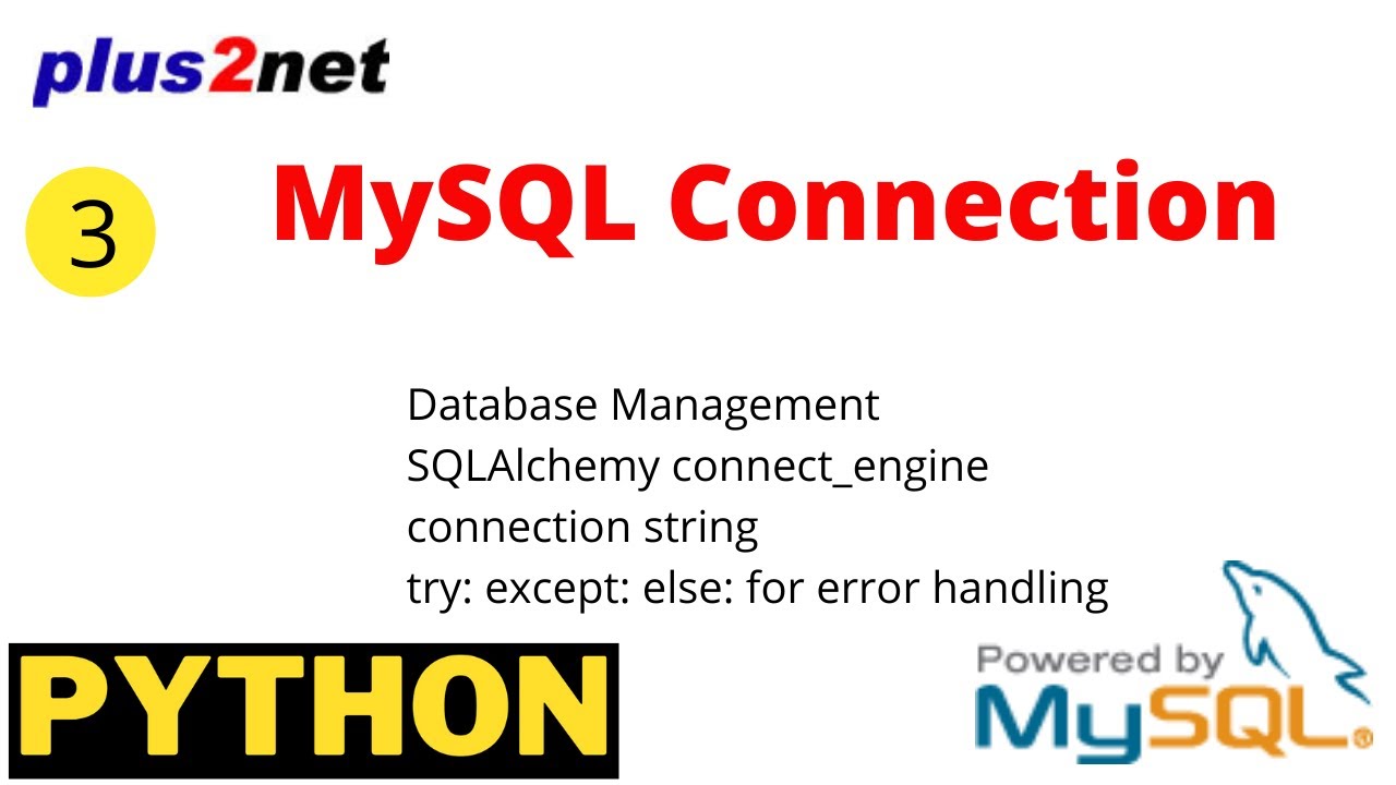 Python to MySQL database connection by SQLAlchemy  with error handling using try except blocks