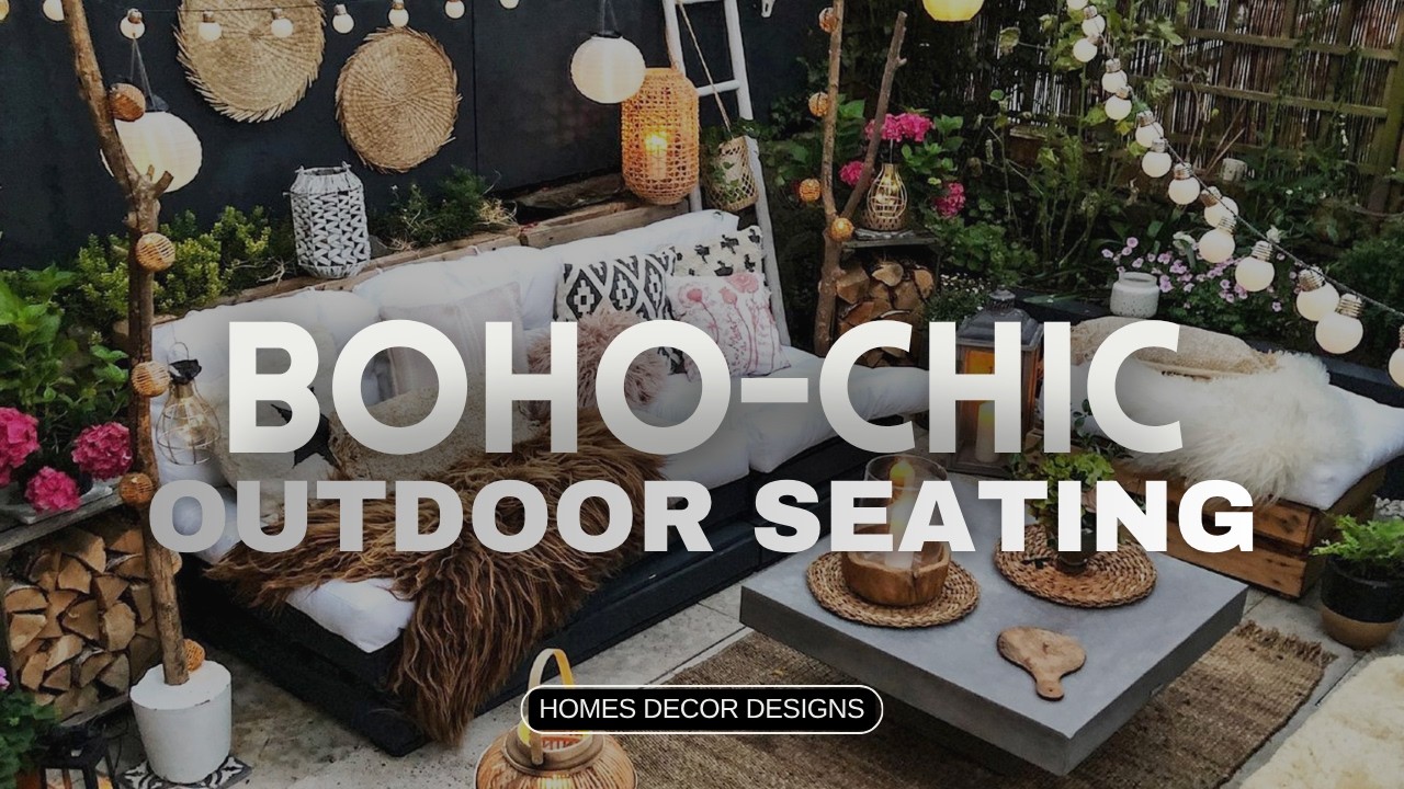 BOHO CHIC OUTDOOR SEATING AREA DESIGN IDEAS | BOHEMIAN SEATING IDEA TO CREATE YOUR SOULFUL SANCTUARY
