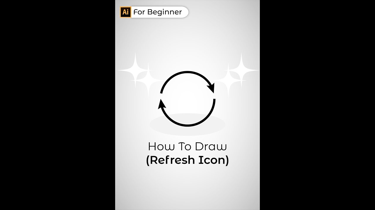 How to draw Icon in Adobe Illustrator - Refresh Icon