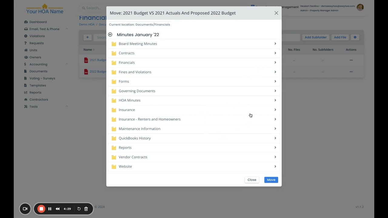How to Move a Document to a Different Folder