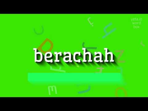 How to say "berachah"! (High Quality Voices)