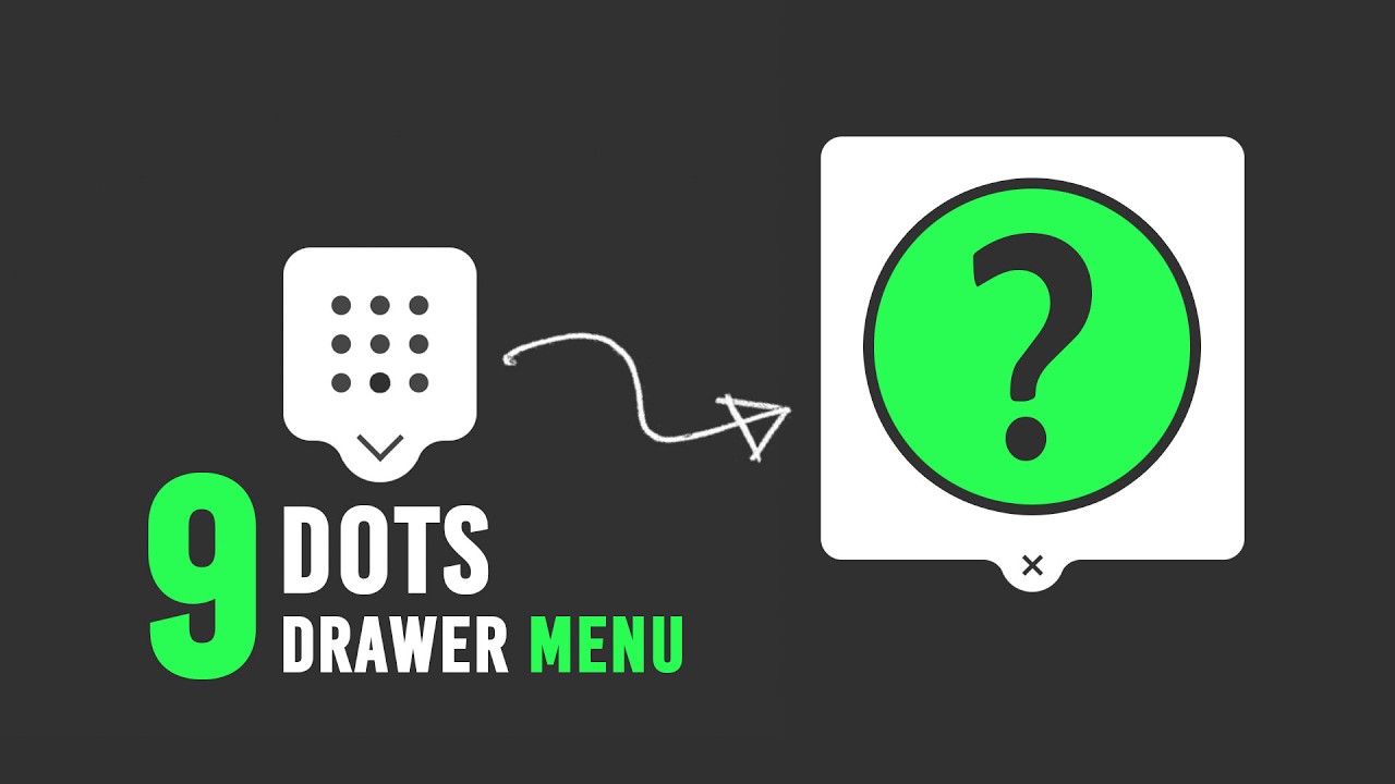 How to Make 9 Dots Menu Drawer using Html CSS and Javascript