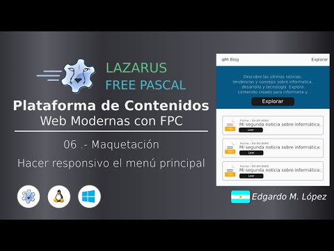 Modern Websites with Free Pascal - CMS - 06 Responsive Menu
