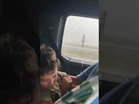 I’ve never heard hail that loud before! [SOUND WARNING] #hailstorm #newmexico #weather