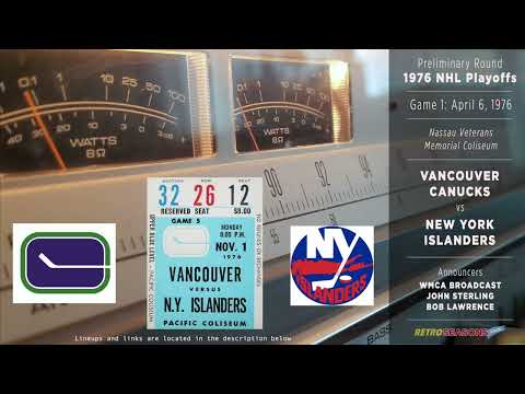 1976-Apr-06 • NHL Playoffs G1 - New York Islanders vs Vancouver Canucks - Classic Hockey Radio