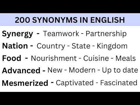 200 Synonyms in English to improve your vocabulary! Learn English vocabulary in 30 minutes