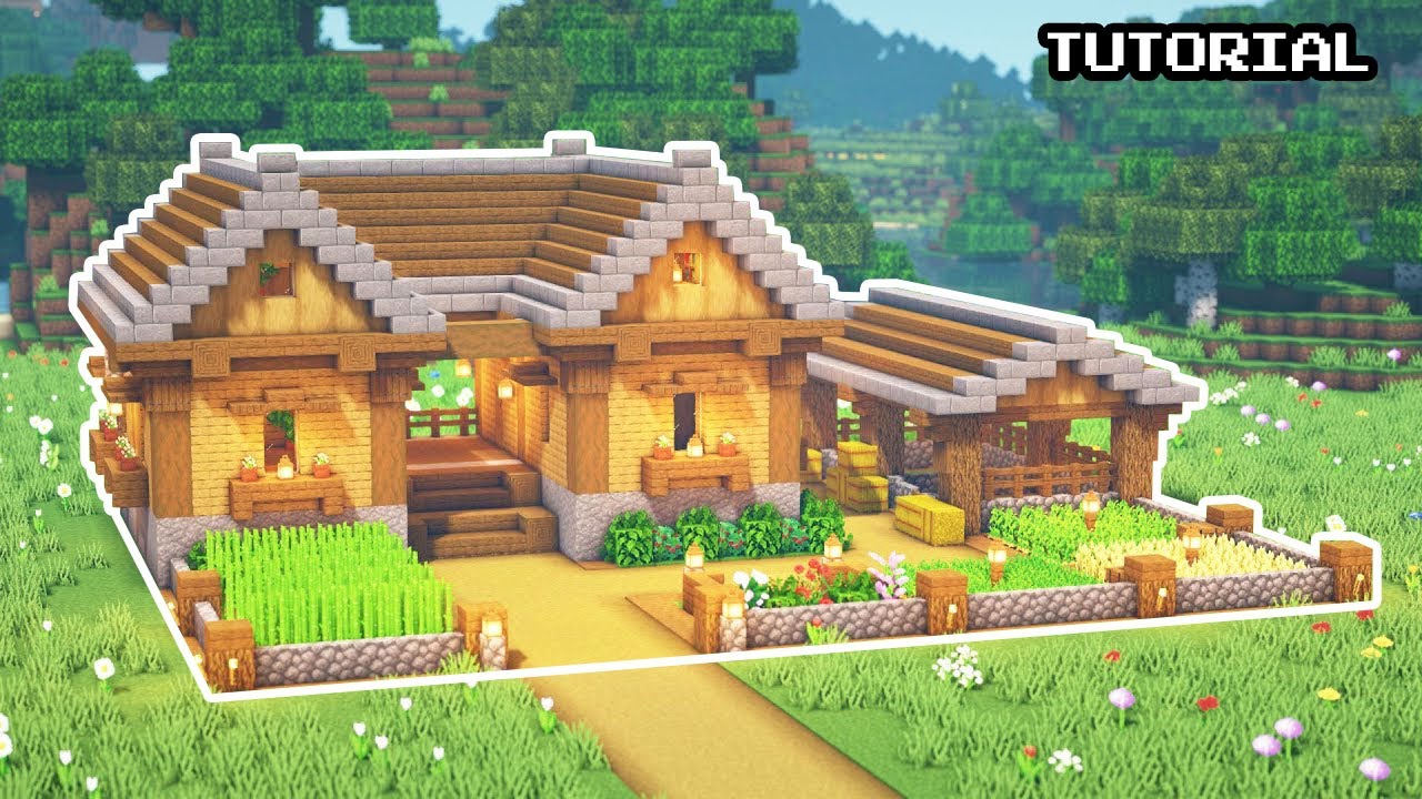 Minecraft : How to build a Easy Survival Base Tutorial 🍖 (#4 ...