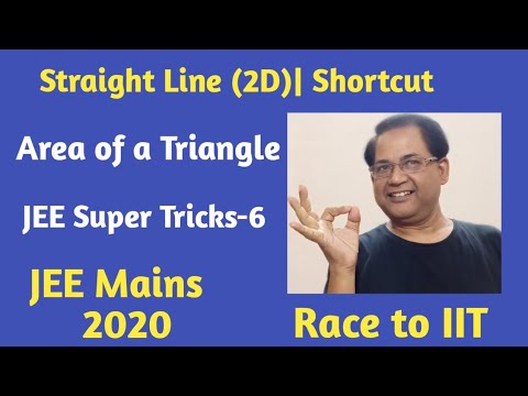 Straight Line (2D,)| Short cut Tricks-6| Area of a triangle| JEE Mains BITSAT NDA NA STATE-JEE CETs