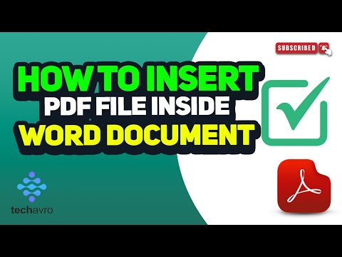 How to insert PDF file inside a Word document 2025