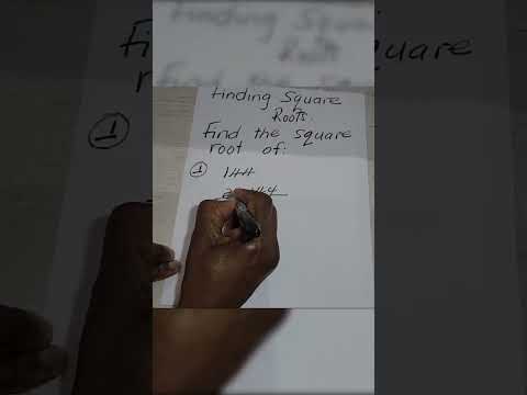 Finding square roots