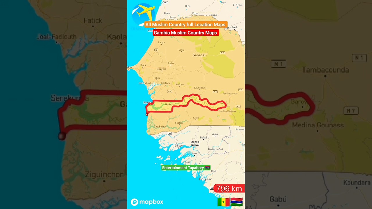 Gambia Muslim Country  Google maps🇬🇲 #islam #maps #viral #shortvideo #muslimcountry #allah #Gambia