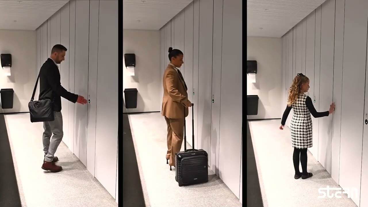 Stern's Patented Touchless Cubicles Partitions - How-to-Use
