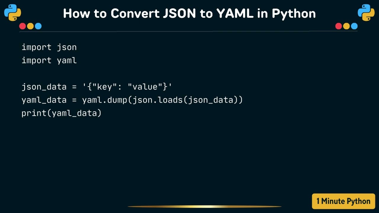 How to Convert JSON to YAML in Python