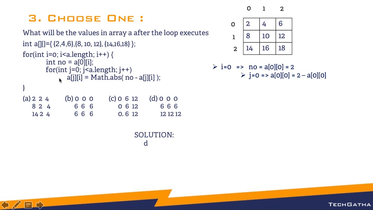 Basic Java Assignments 19 - 2D Arrays