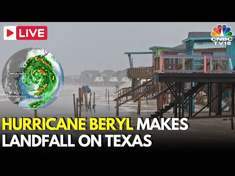 LIVE: Hurricane Beryl Makes Landfall on Texas | Texas Prepares for Tropical Storm Beryl | USA | NI8G