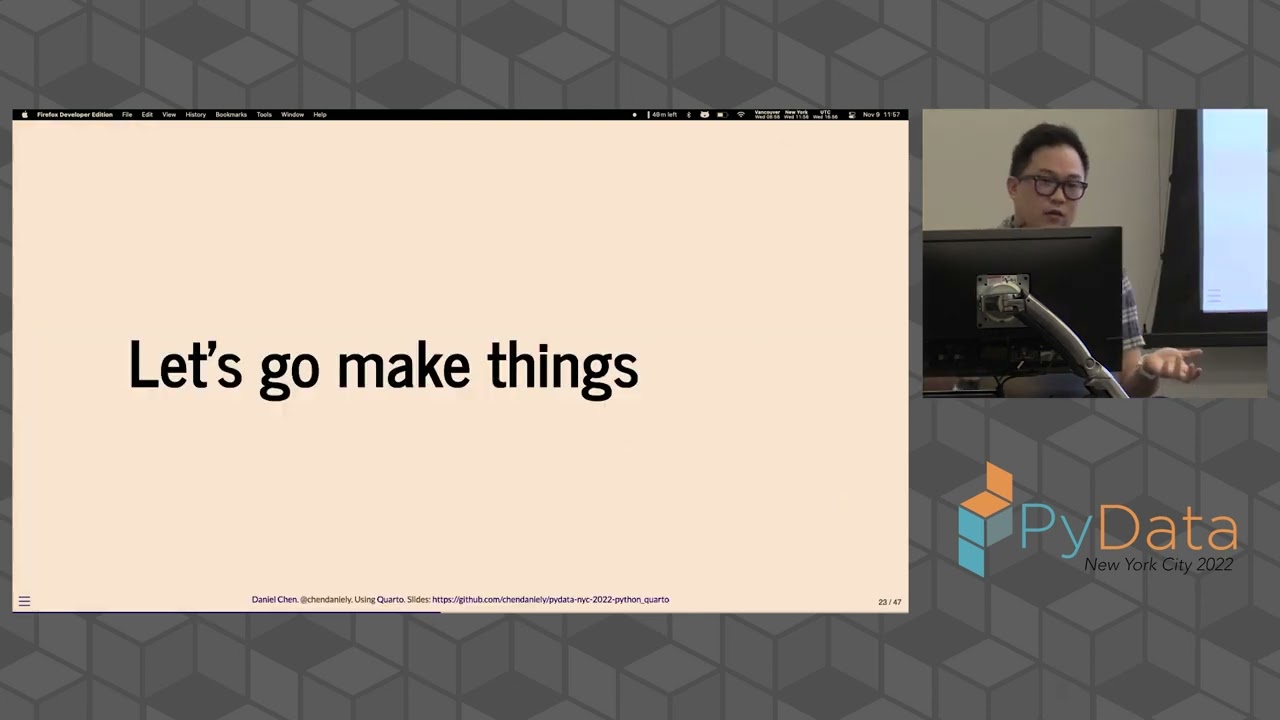 Daniel Chen - Install Python. Quarto Render All the Things | PyData NYC 2022