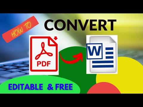 How to Convert PDF to Word Document - Editable and Free