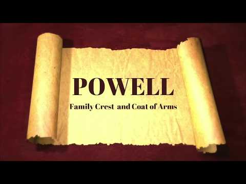 Powell family crest and coat of arms short history and meaning - documentary