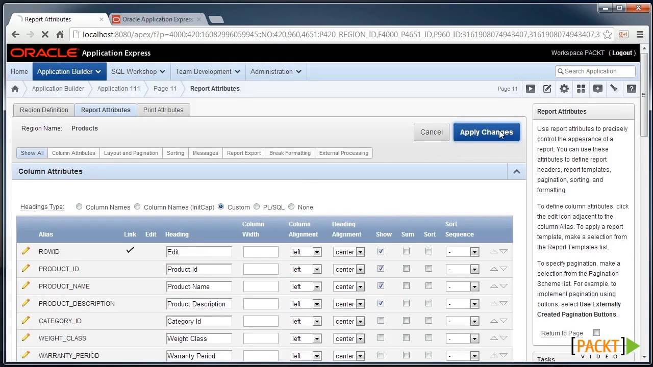 Oracle APEX - Processing Custom Tabular Forms