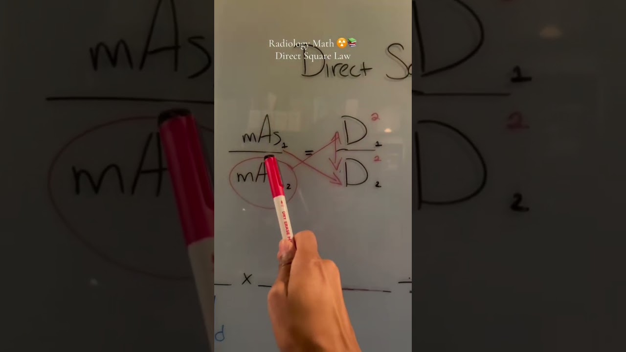 Direct Square Law—RADIOLOGY MATH ☢️📚 #radtech #xray #radiology #directsquarwlaw