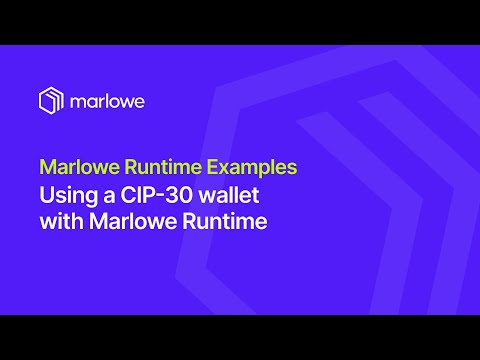 Using a CIP-30 Wallet with Marlowe Runtime