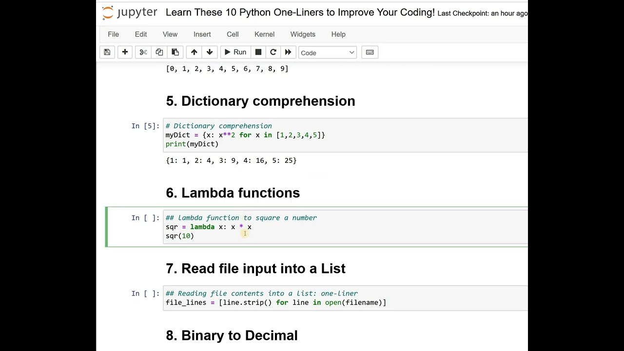 Learn these 10 Python One Liners to Improve Your Coding!