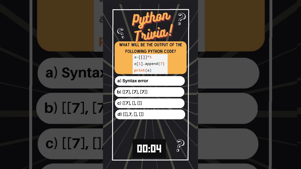 Python Trivia   List 57 #coding #python #techcommunity #shorts #trending #viral #datascience