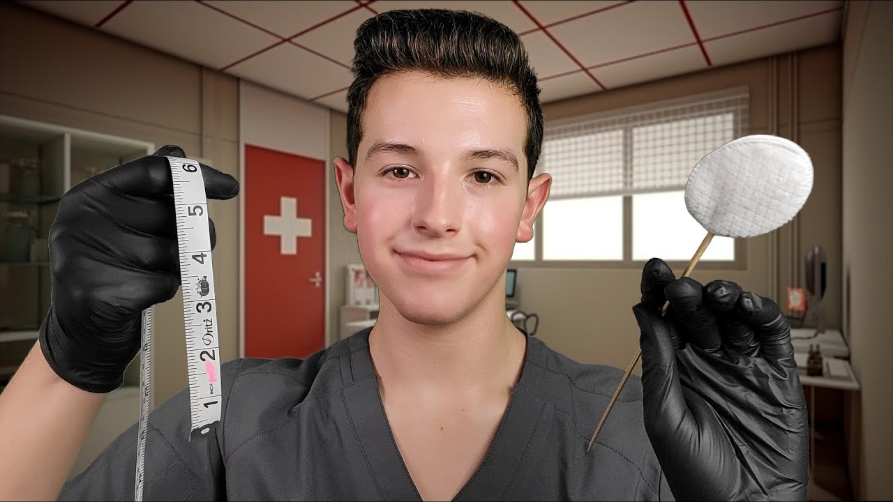 ASMR Face Exam Sharp or Dull Sensory Test