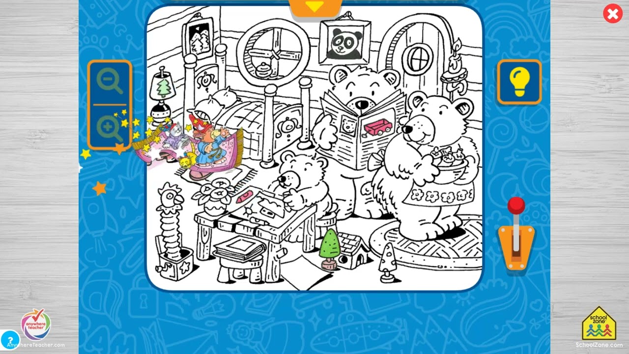 Try-N-Spy Tiny Town on Anywhere Teacher - Hidden Picture Game Teaches Vocabulary and Discernment