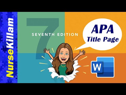 How to Create a Student Title Page in APA Format 7th Edition Using Microsoft Word 2019