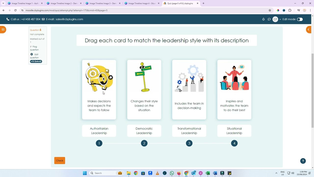 Moodle Plugin - Quiz Question Type - Image Timeline