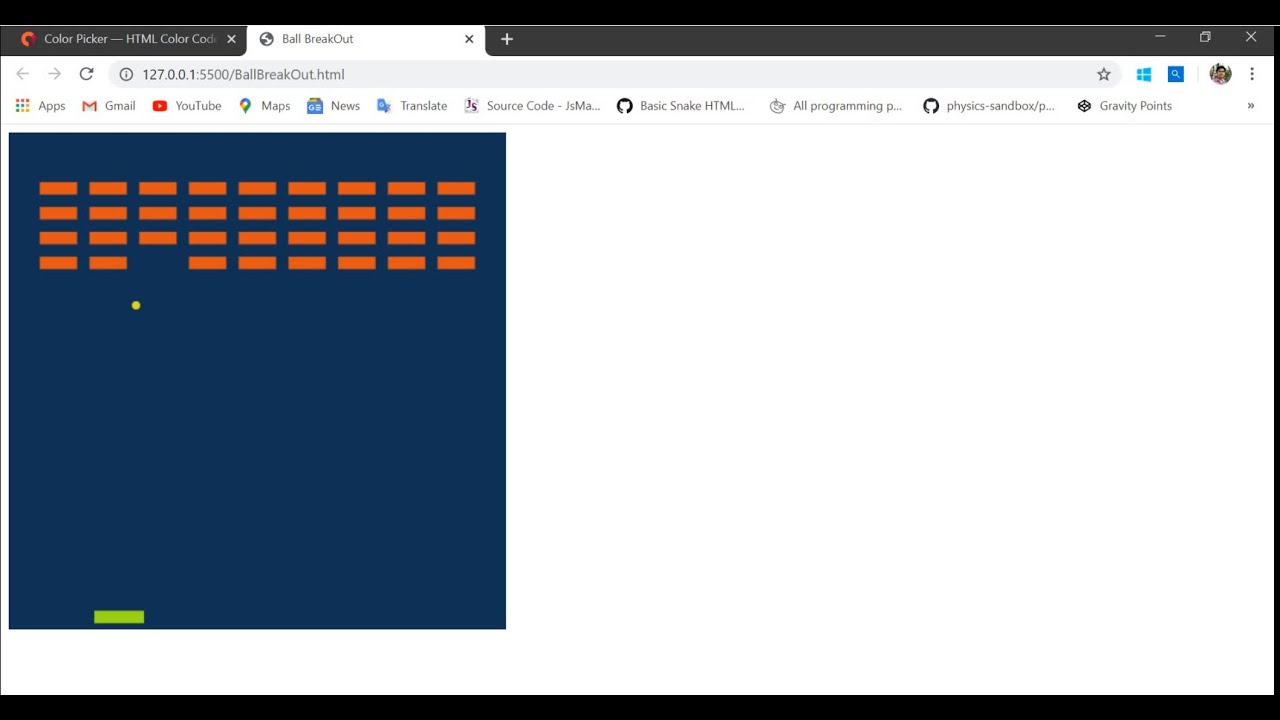 Ball Break Out | JavaScript Games | HTML