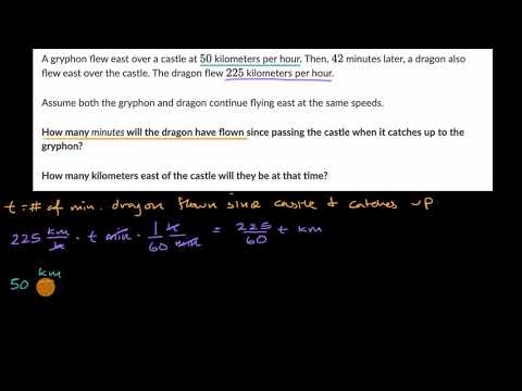 Comparing linear rates example (video) | Khan Academy