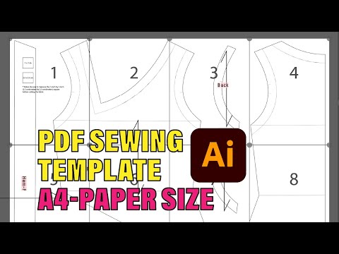How To Make A4 Paper Size PDF Sewing Template for E-Patterns