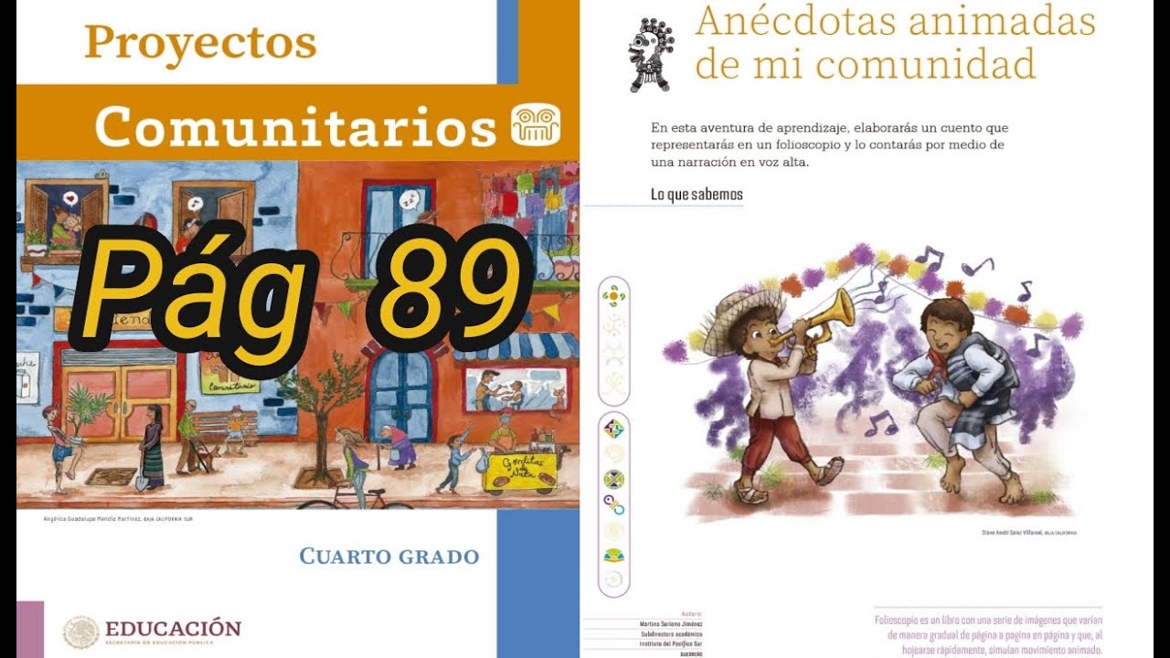COMMUNITY PROJECTS. FOURTH GRADE. ANIMATED ANECDOTES FROM YOUR COMMUNITY. PAGE 89