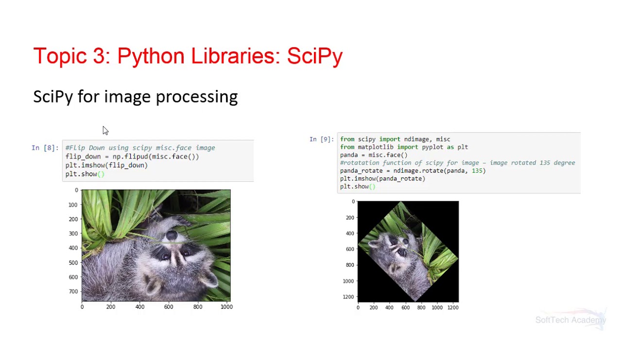 Python Libraries: SciPy, NumPy and MatPlot with OpenCV