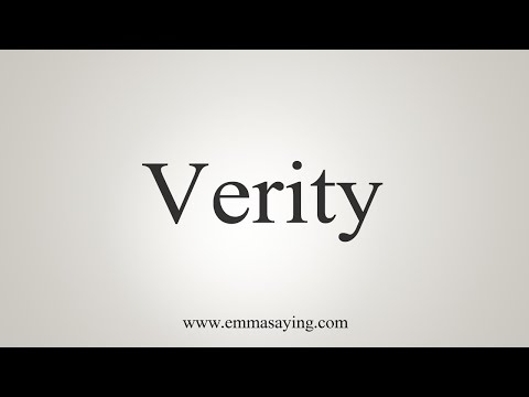 How To Say Verity