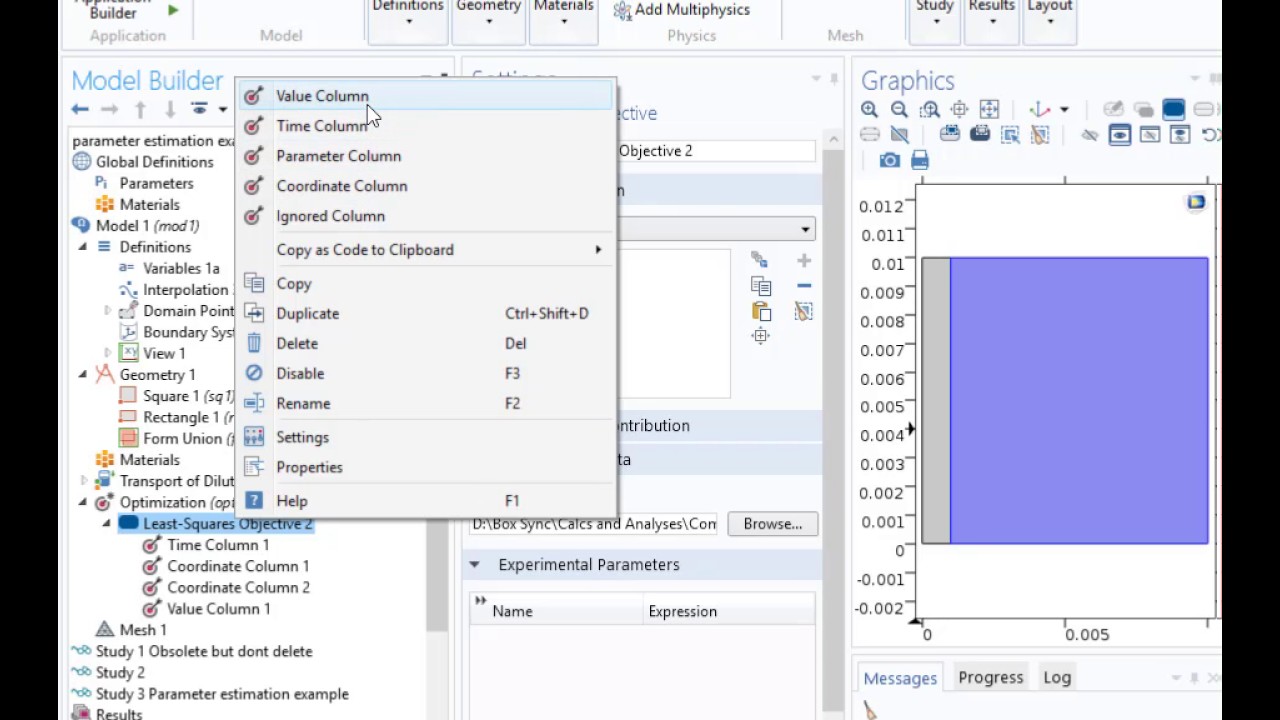 Set up Parameter Estimation