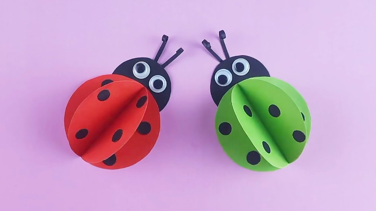 DIY / How To Make Easy Paper Ladybug / Paper Craft Ideas